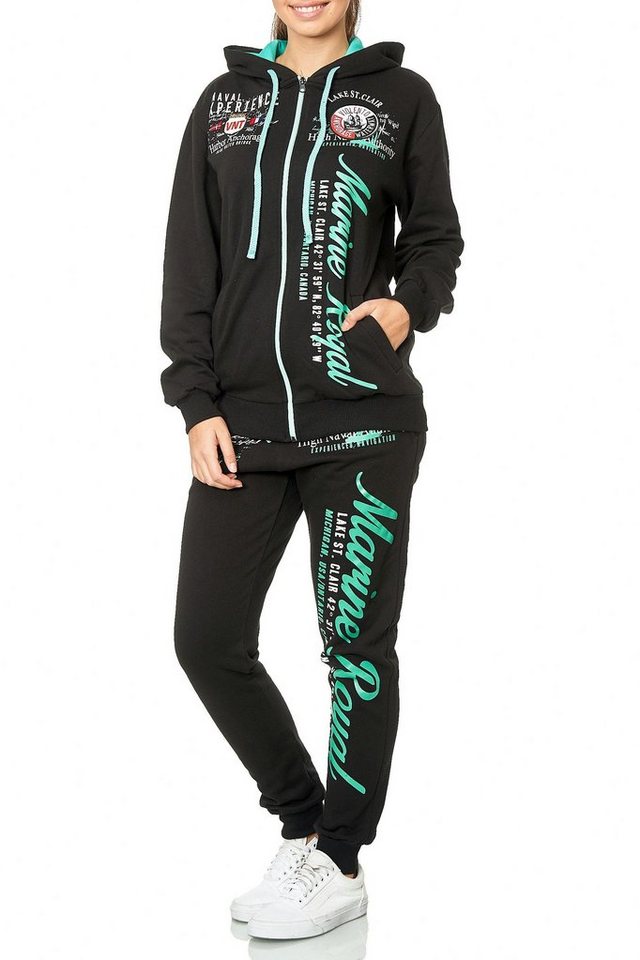 L Gonline Freizeitanzug Damen Jogging Anzug Trainingsanzug Gestickte